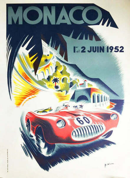 1952 Monaco Grand Prix, 1950s, Vintage | Vinterior