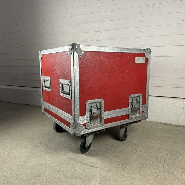 Vintage Fibreglass And Aluminium Flight Case Storage Box On Wheels ...