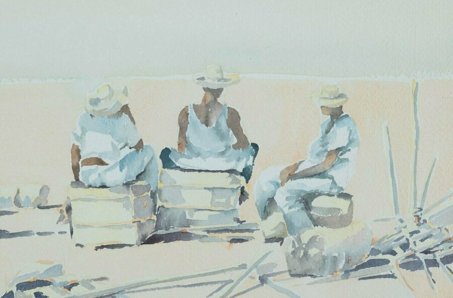 Dalva Duarte (Born 1949): People On The Beach, 1980 | Vinterior