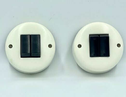 Bakelite Light Switches, 1940s, Set Of 2 | Vinterior
