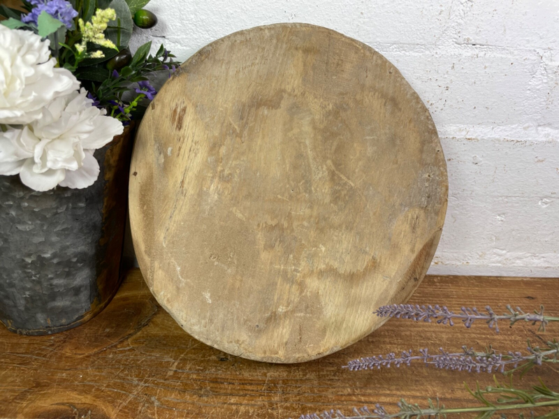 Vintage Rustic Indian Carved Wooden Bread Chapati Chopping Board Stand ...