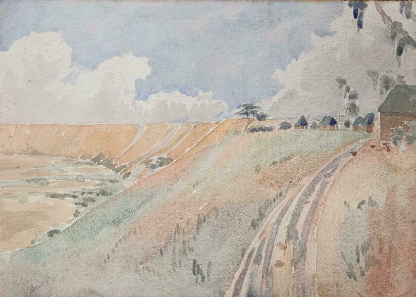 Ian G. Walkerfinely Detailed British Watercolor Topographical Landscape ...