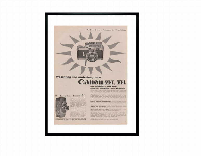 American Advertisement For The Canon Cine Camera 8 T, 1954 | Vinterior