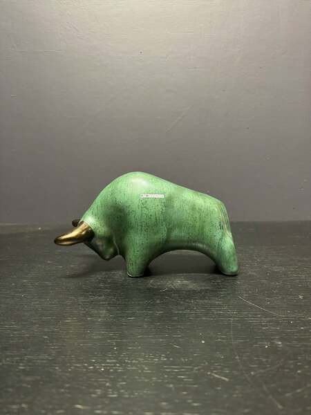 Otto Keramik Classic Ceramic Bull West German Pottery Fat Lava | Vinterior