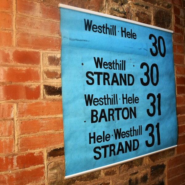 Vintage Original 30 31 Strand Barton Hele Torquay Hanging Wall Bus ...