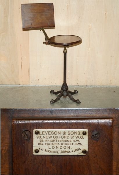 Fully Adjustable Antique Victorian Leveson & Son's Metal Reading Music ...
