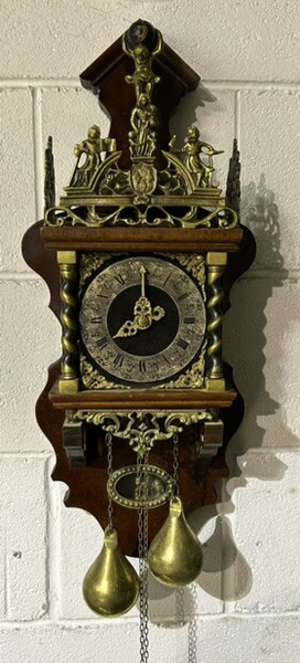 Vintage Zaanse Zaandam Ornate 8 Day Dutch Wall Clock With Pendulum ...