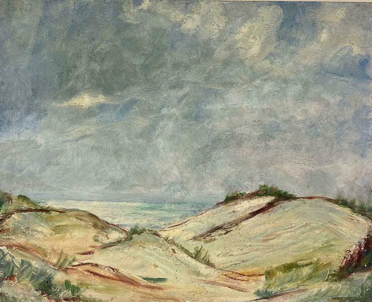 Simone Forgemid 20th Century French Impressionist Oil Sand Dunes ...