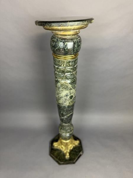Green Marble And Gilt Italian Column Plinth Pedestal Large Jardinière ...