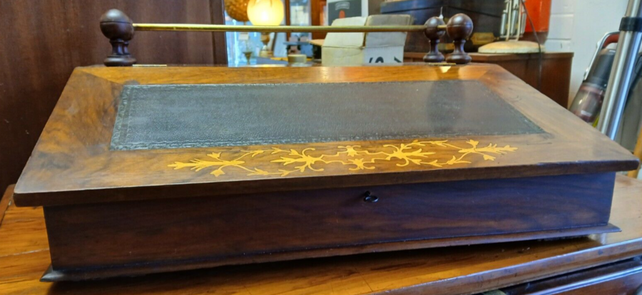 Victorian Mahogany Travel/Table Top Writing Slope With Brass Gallery ...