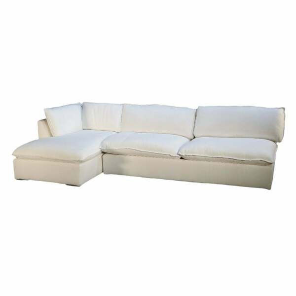 Restoration Hardware Costera Cream Sectional Sofa | Vinterior
