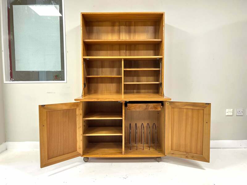 Ercol Windsor, Vintage Compact Bookcase Bureau | Ercol | Vinterior