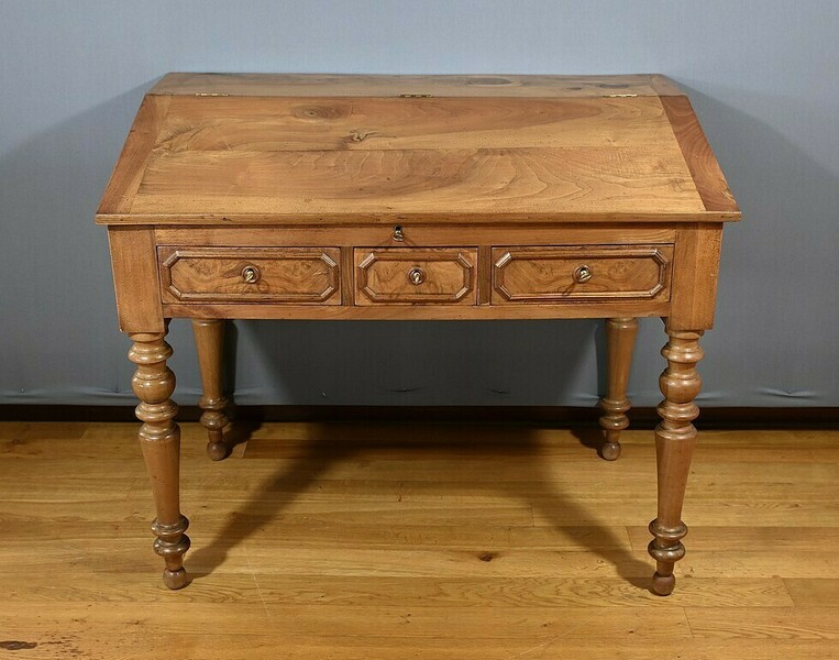 Louis Philippe Sloping Desk In Solid Walnut – Part 2 Of The 19th ...