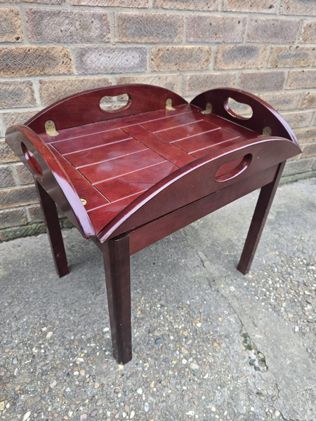 Vintage Georgian Style Wooden Butlers Tray Table With Lift Off Top ...