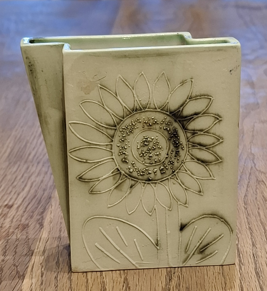 Vintage Carn Studio Pottery Sunflower Vase John Beusmann Cornwall Fan Z ...