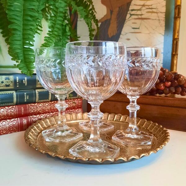 Set Of 4 Villeroy & Boch Crystal Glass Miss Desiree Wine Glasses 6 ...