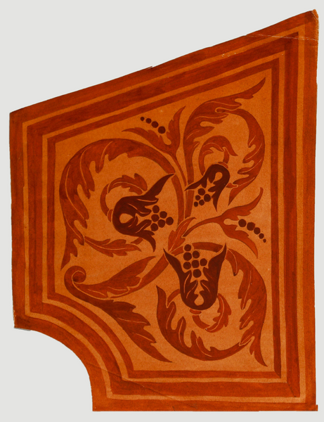 William Henry Ladd Early 20th Century Watercolour, Shaped Panel Design ...