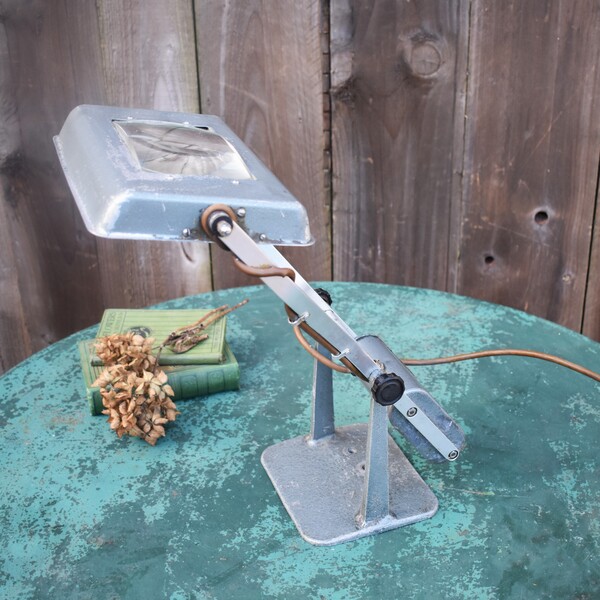 1960s I.V.A. Engineering Industrial Workshop Counter Lever Magnifier ...
