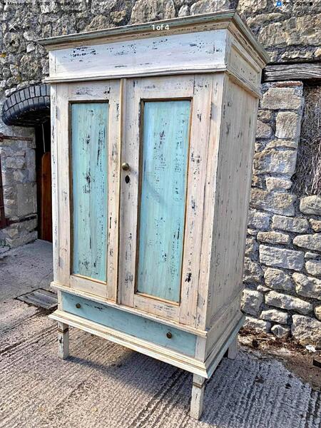 19th Century Painted Pine Cabinet | Vinterior