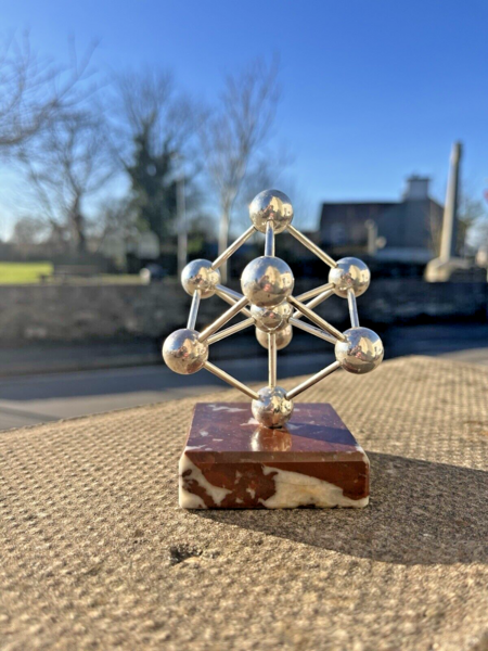 Atomium Brussels Worlds Fair Atomic Space Age Marble Molecule Desk ...