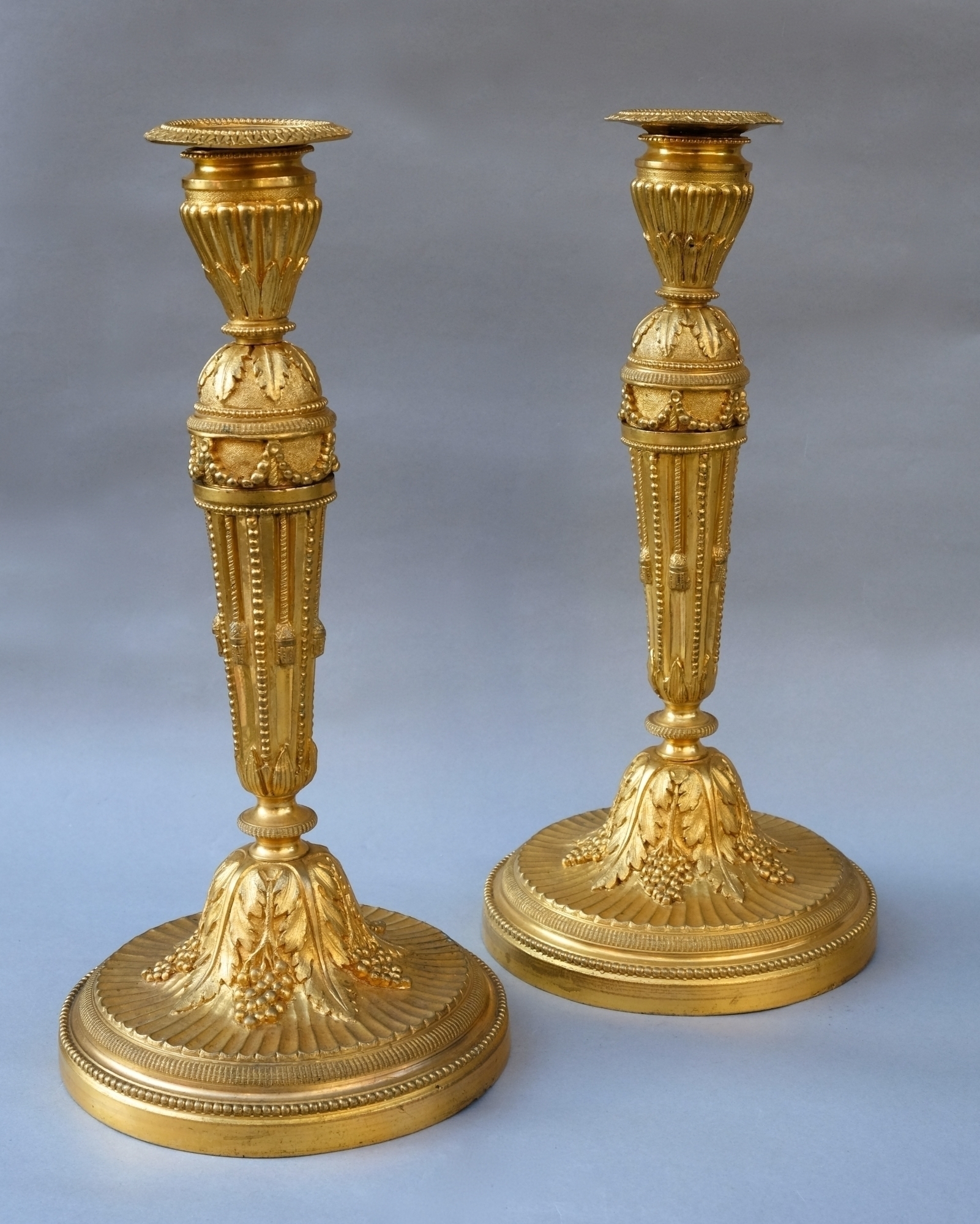 French Antique Pair Neoclassical Ormolu Flambeaux | Vinterior