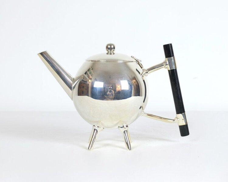 A Silver Art Deco Christopher Dresser Spherical Teapot | Christopher ...