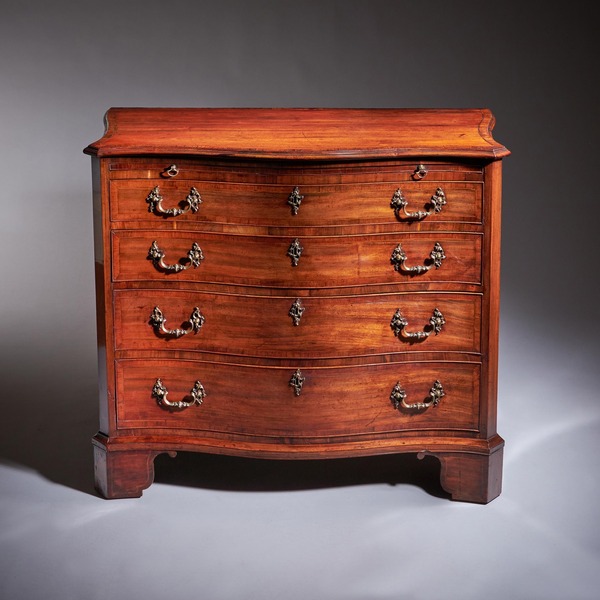 Important 18th Century Goncalo Alves Serpentine Chest Signed J N Teague ...