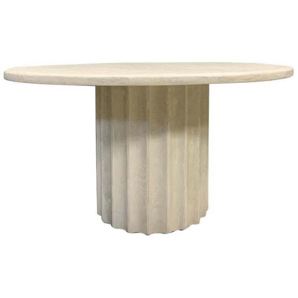 Oval Table Sofia In Petrified Marbleplaster | Vinterior