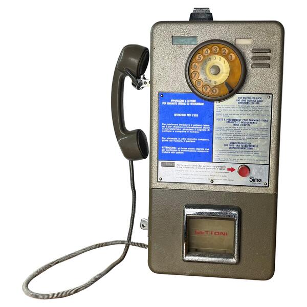 Italian Public Coin Operated Telephone Sip "Rotor" Model, 1970s | Vinterior