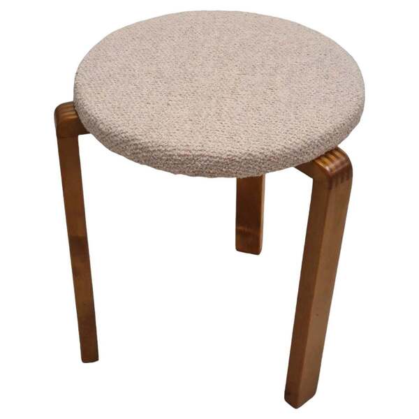 Rare Alvar Aalto Finger Joint Wartime Stool Model 60, Artek, 1940s ...