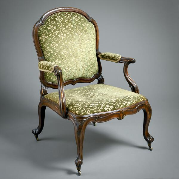 Scottish George II Laburnum Library Chair | Vinterior