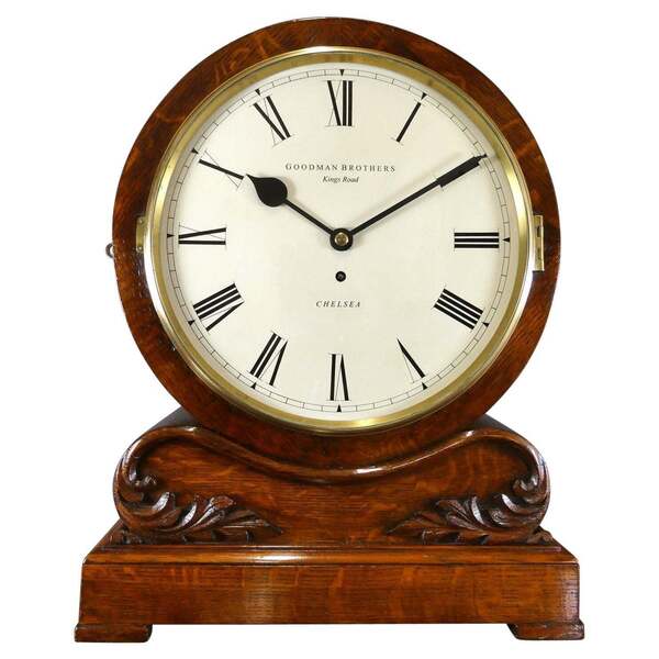 Oak Cased Drumhead Fusee Bracket Clock, Goodman Brothers, Kings Road ...