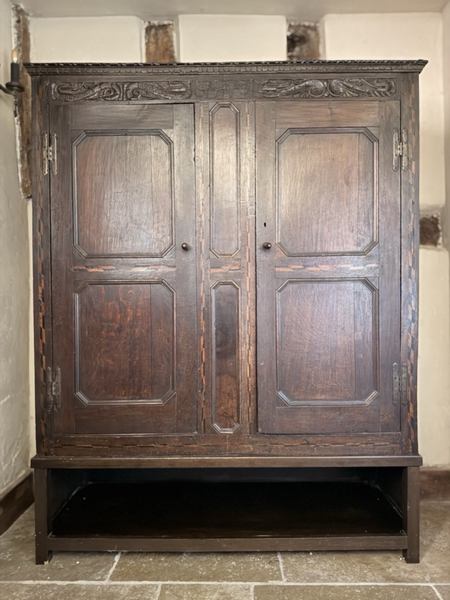 Original Welsh Antique Livery Linen Cupboard Cabinet Intials M.J.H ...
