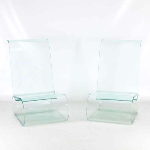 Pair Of Lucite Side Chairs | Vinterior