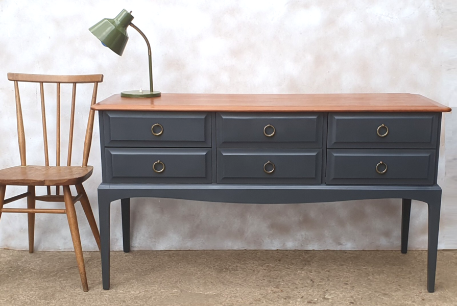 Stag Minstrel 6 Drawer Console Table , Dressing Table Sideboard | Vinterior