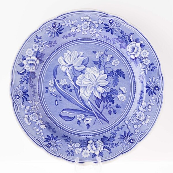 Spode Blue & White Porcelain Ceramic Plate | Vinterior