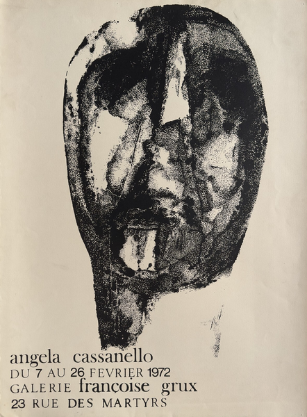 Angela Cassanello Poster Poster Exhibition Paris Françoise Grux 1972 ...