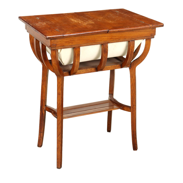 Coffee Table Art Nouveau Fabric Openable Top XX Century | Vinterior