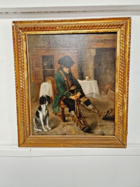 Antique Oil Painting Stop At The Inn | Vinterior