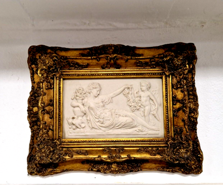 19th Century Bas Relief In Gilt Rococo Frame | Vinterior