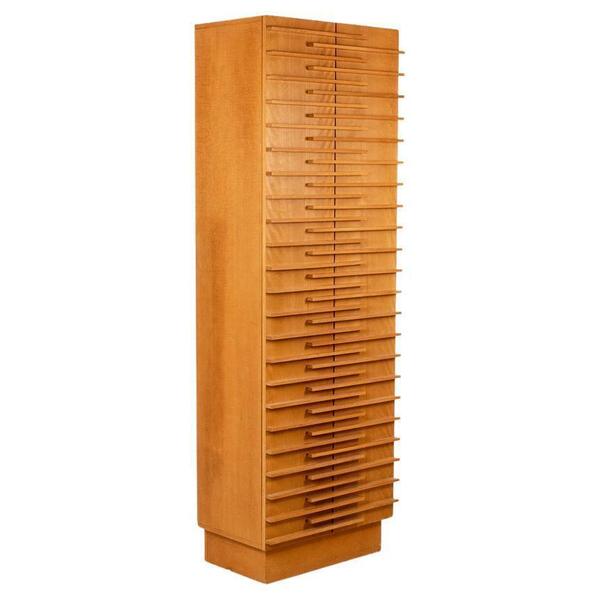 Eric Miomandre. Blonde Beech Cabinet. 20th Century. | Vinterior