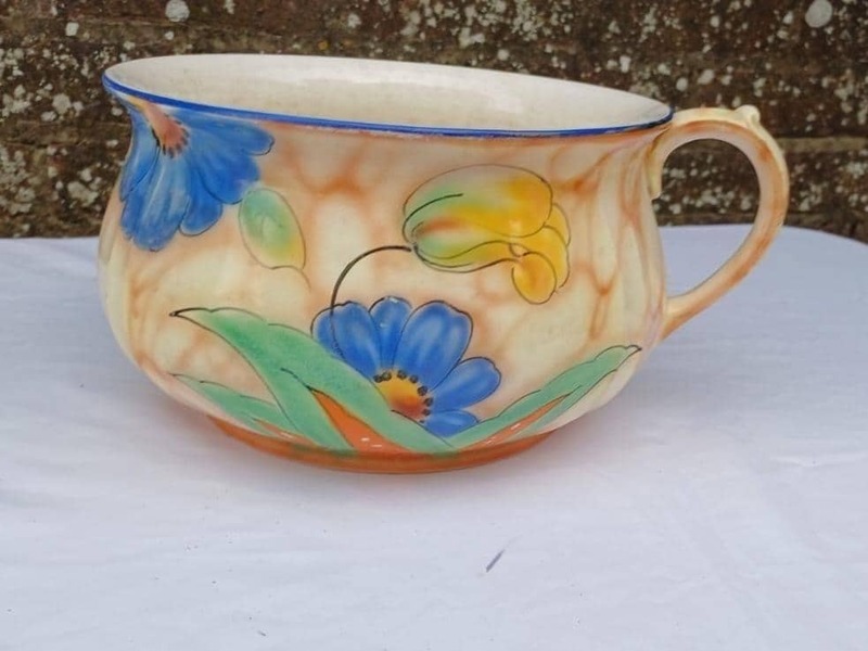 Vintage Falcon Ware Sheila Chamber Pot, Hand Painted Floral Potty ...