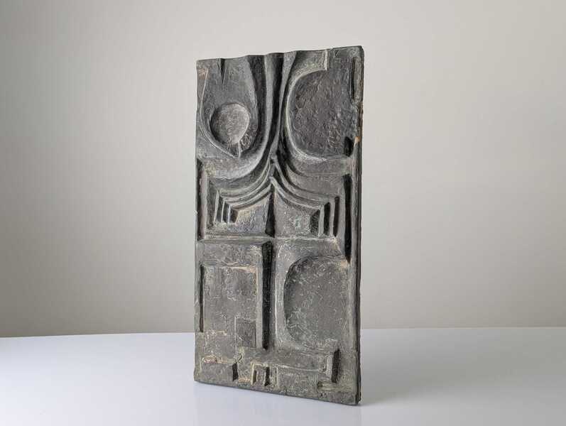 Brutalist Fiberglass Relief Sculpture Plaque, 1960s | Vinterior