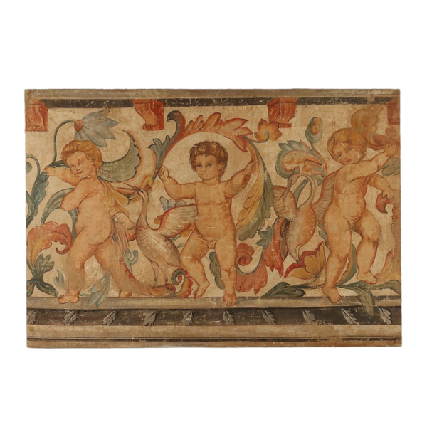 Modern Painting Fake Fresco Angels Grotesque XX Century | Vinterior