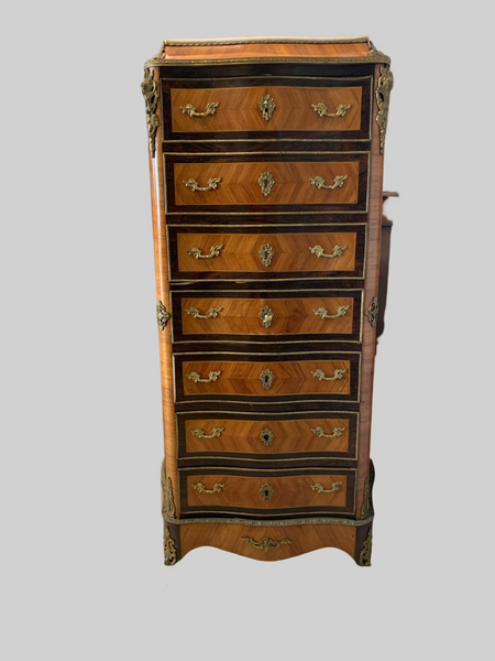 Lady Napoleon III Secretary Rosewood And Rosewood Marble Top | Vinterior