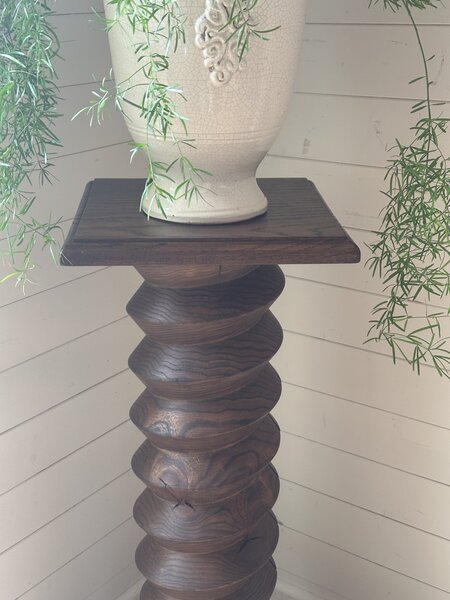 Stunning French Oak Wine Press Plinth | Vinterior