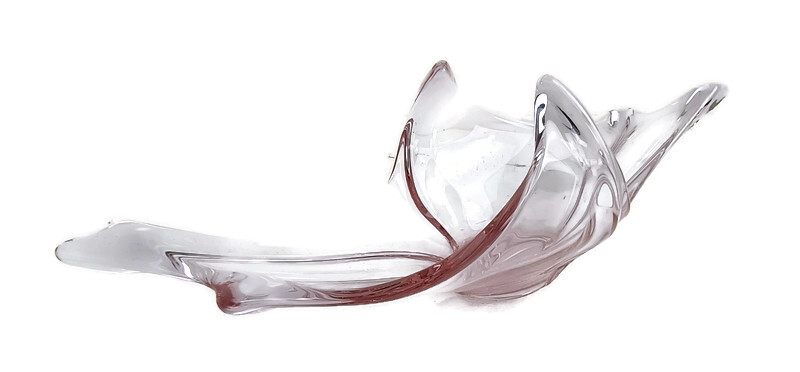 Val St Lambert Belgium Bowl Fruit Dish Centerpiece Light Purple Art ...