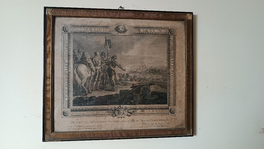 Antique Burin Engraving Caresme Inv. Patas Inc. Henry IV | Vinterior