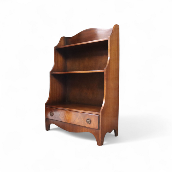 Vintage Bevan Funnell Reprodux Mahogany Waterfall Bookcase / Bookshelf ...