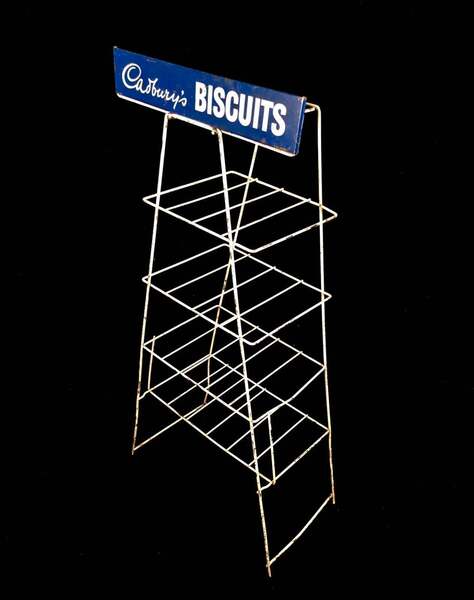 Antique Advertising Cadbury's Biscuit Shop Display Stand Chocolate Rack ...